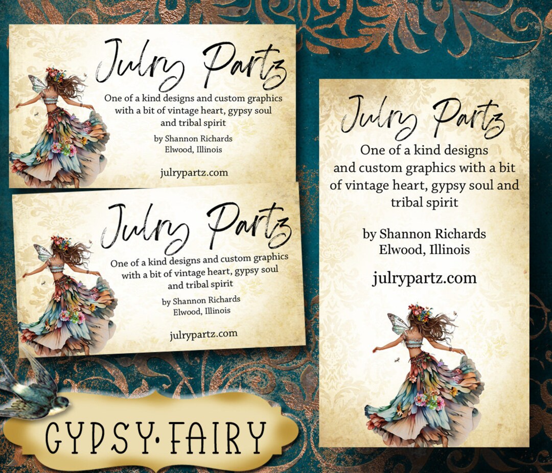 GYPSY FAIRY #3 Style Business Cards • Designer Card Collection • Custom ...