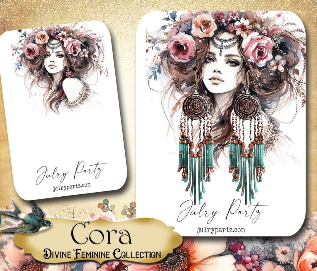 CORA • Necklace Card • Earring Card • Jewelry Cards • Jewelry Display ...