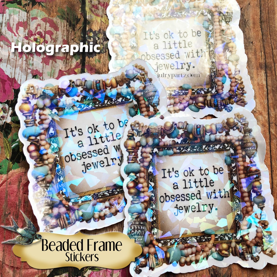 OBSESSED With JEWELRY Sticker Custom Designed Jewelry Packaging ...