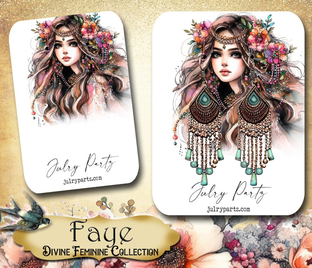 FAYE • Necklace Card • Earring Card • Jewelry Cards • Jewelry Display ...