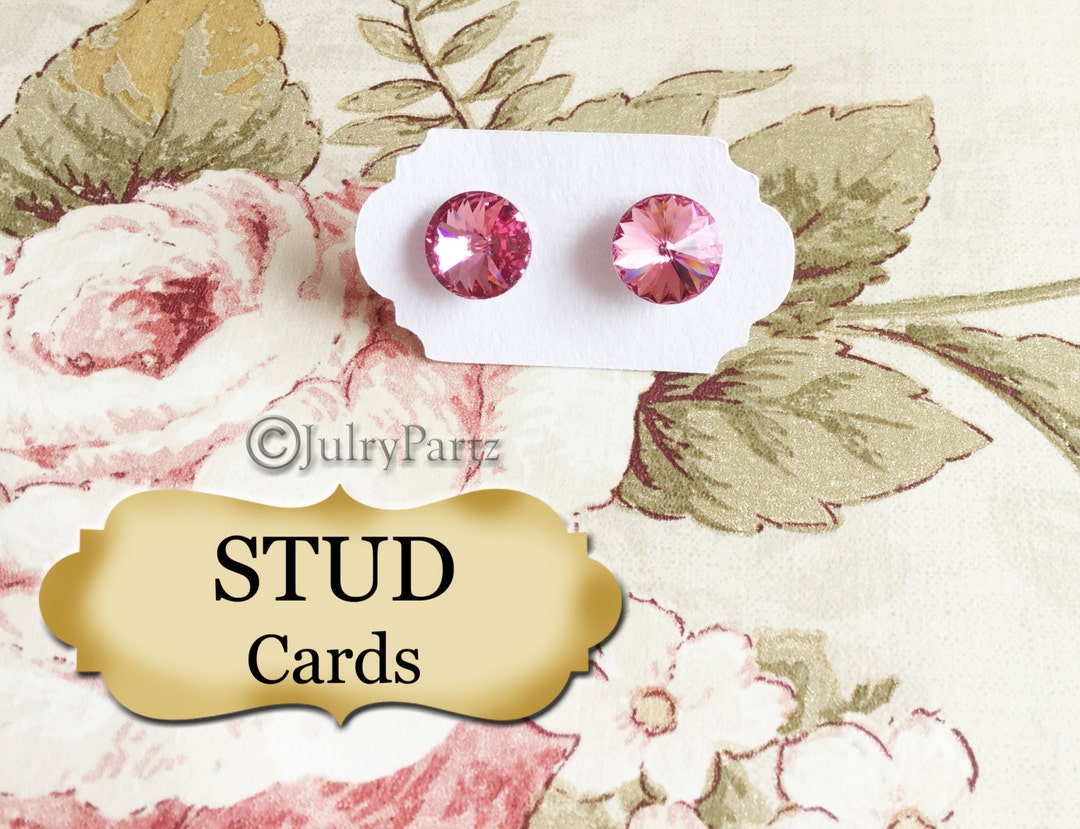 72 •1.25 X 2 STUD•EARRING Cards• Jewelry Cards• Earring Display• Post ...