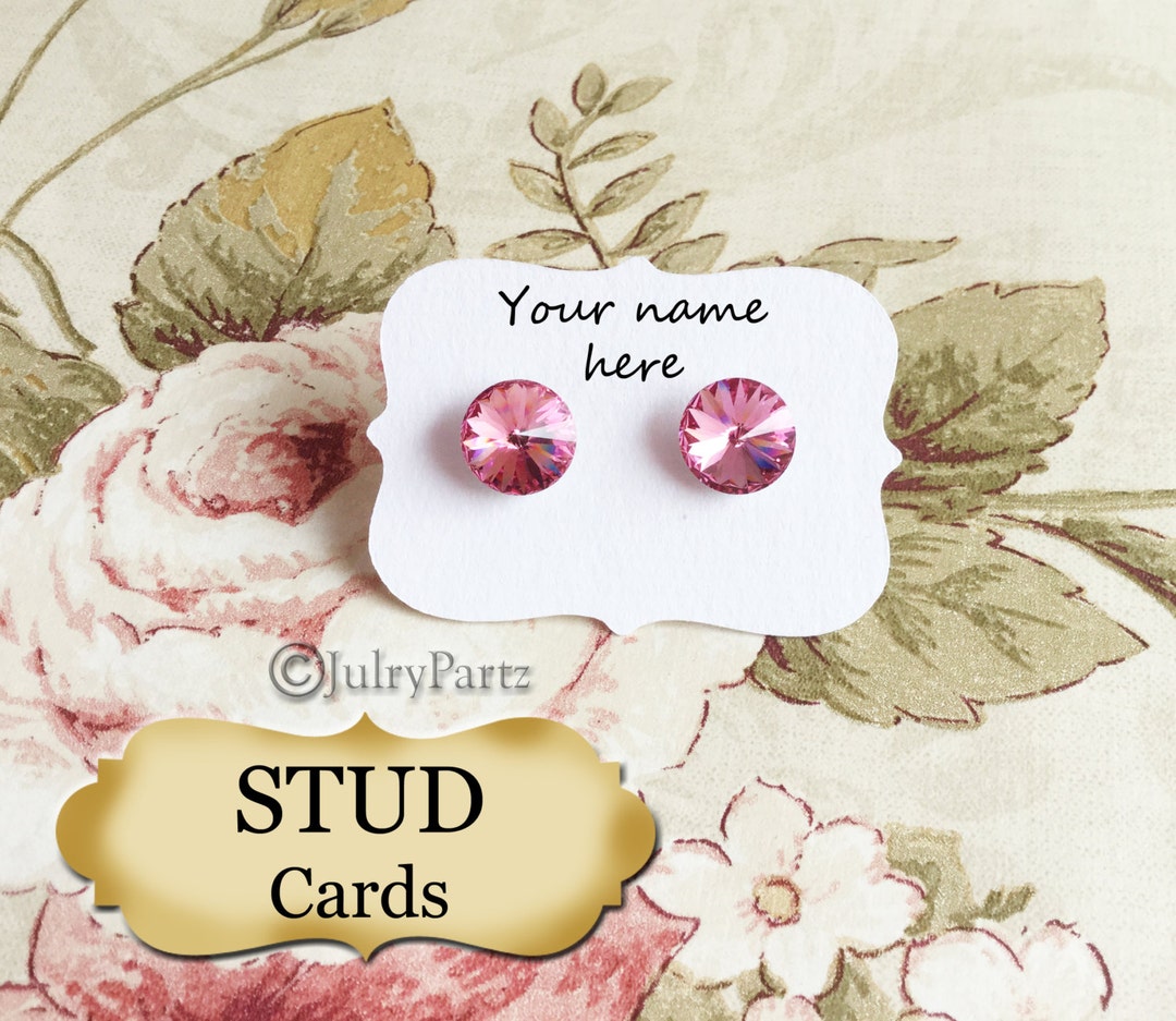 54•1.5 X 2 STUD• EARRING Cards• Jewelry Cards• Earring Display• Post ...
