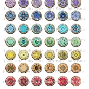 Ancient Chakras 1x1 Circle,printable Digital Image,digital Collage ...