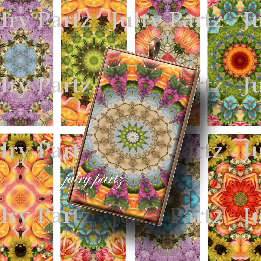 AUGUST GARDEN 1x2 Tiles, Printable Digital Images, Cards, Gift Tag - Etsy