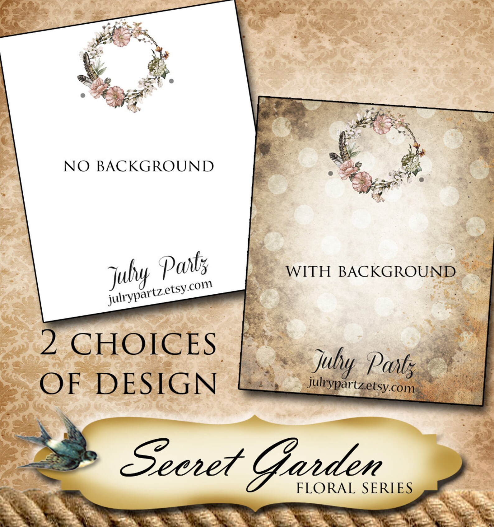 SECRET GARDEN Series 1•custom Tags•labels•earring Display•clothing Tags ...