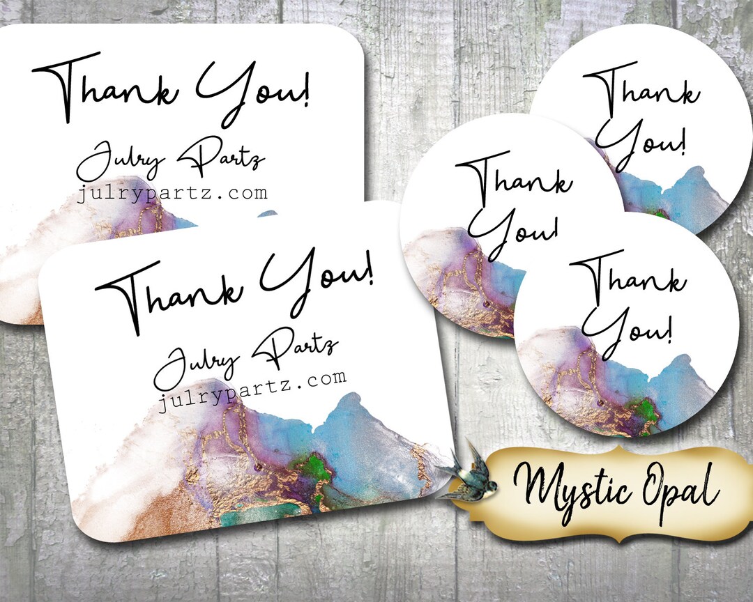 MYSTIC Opal•stickers•rectangle Labels•package Labels•custom Stickers ...