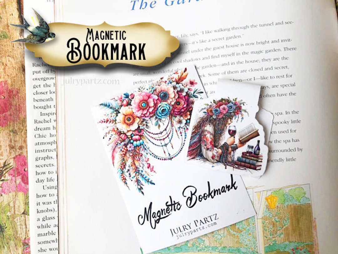 Handmade MAGNETIC BOOKMARKS Custom Bookmark Fantasy Books Romance Books ...