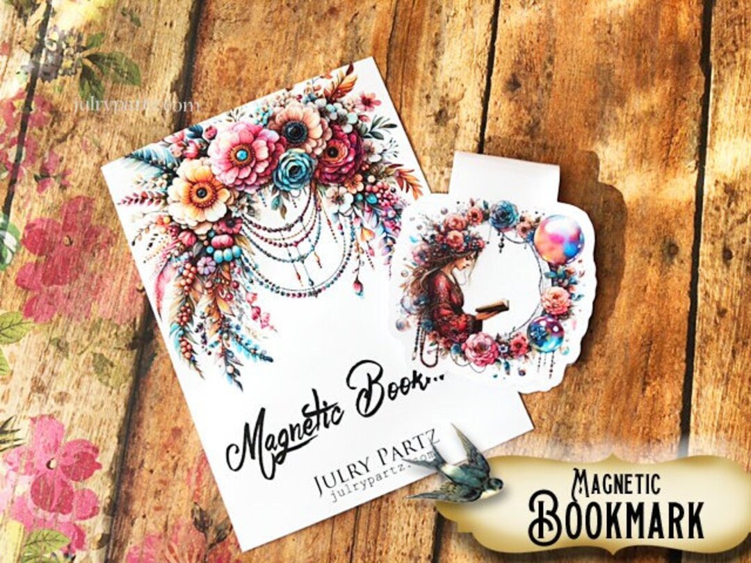 Handmade MAGNETIC BOOKMARKS Custom Bookmark Fantasy Books Romance Books ...