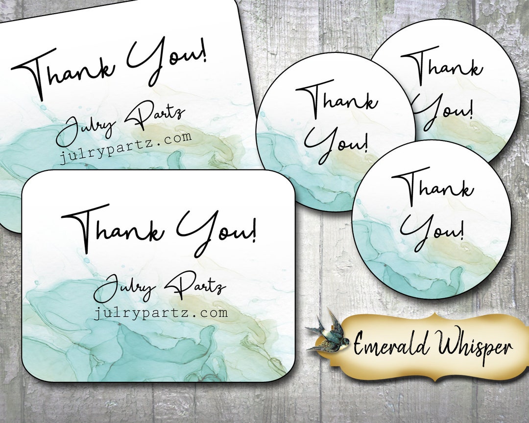 EMERALD Whisper•stickers•rectangle Labels•package Labels•custom ...