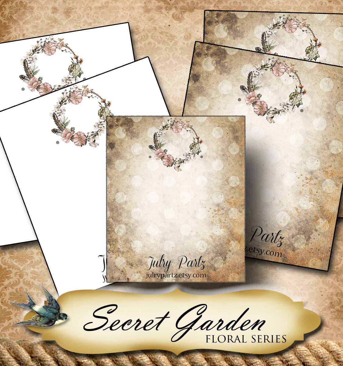 SECRET GARDEN Series 1custom Tagslabelsearring - Etsy
