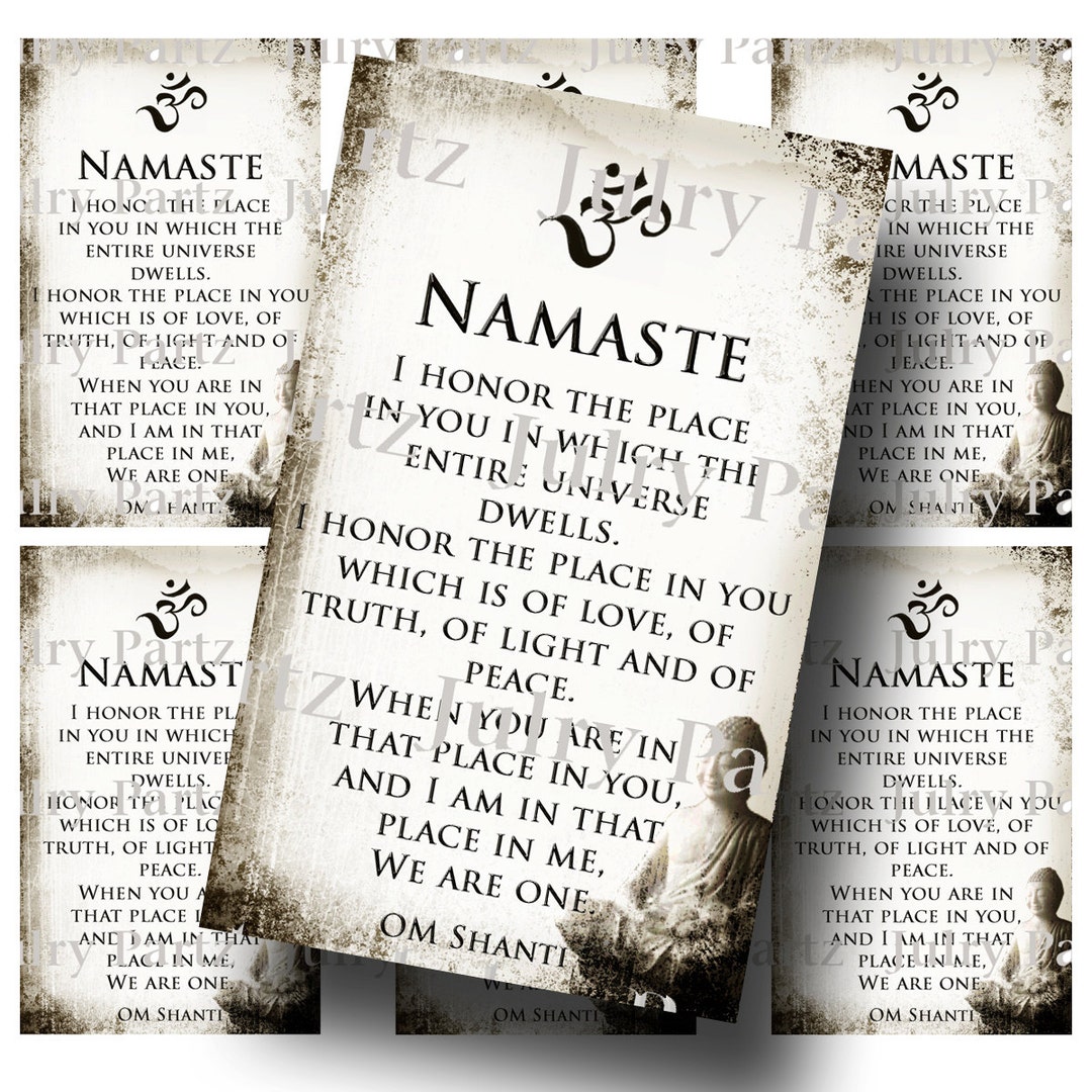 Buddha NAMASTE BOOKMARK, Bookmark, Rectangle Image ,printable Digital ...