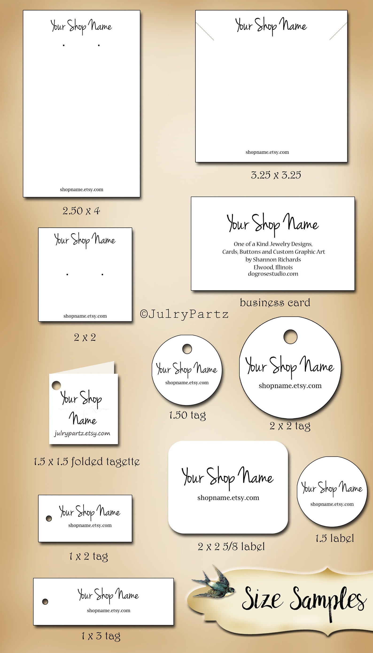 SOUTHWEST GONE WILD 4 custom Tags labels earring Display | Etsy