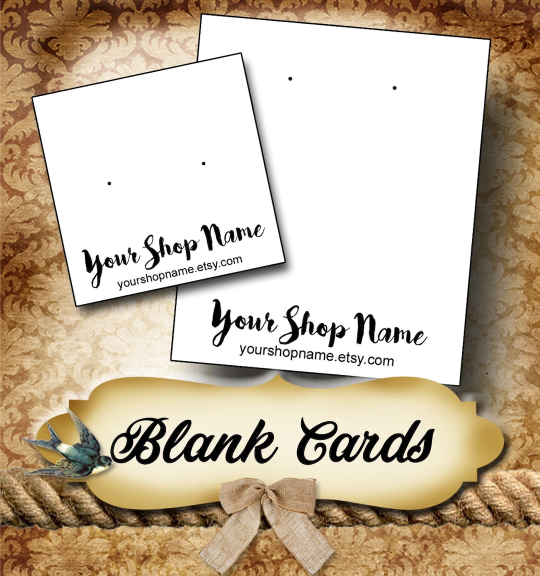BLANK Cards•custom Tags•labels•earring Display•clothing Tags•custom ...
