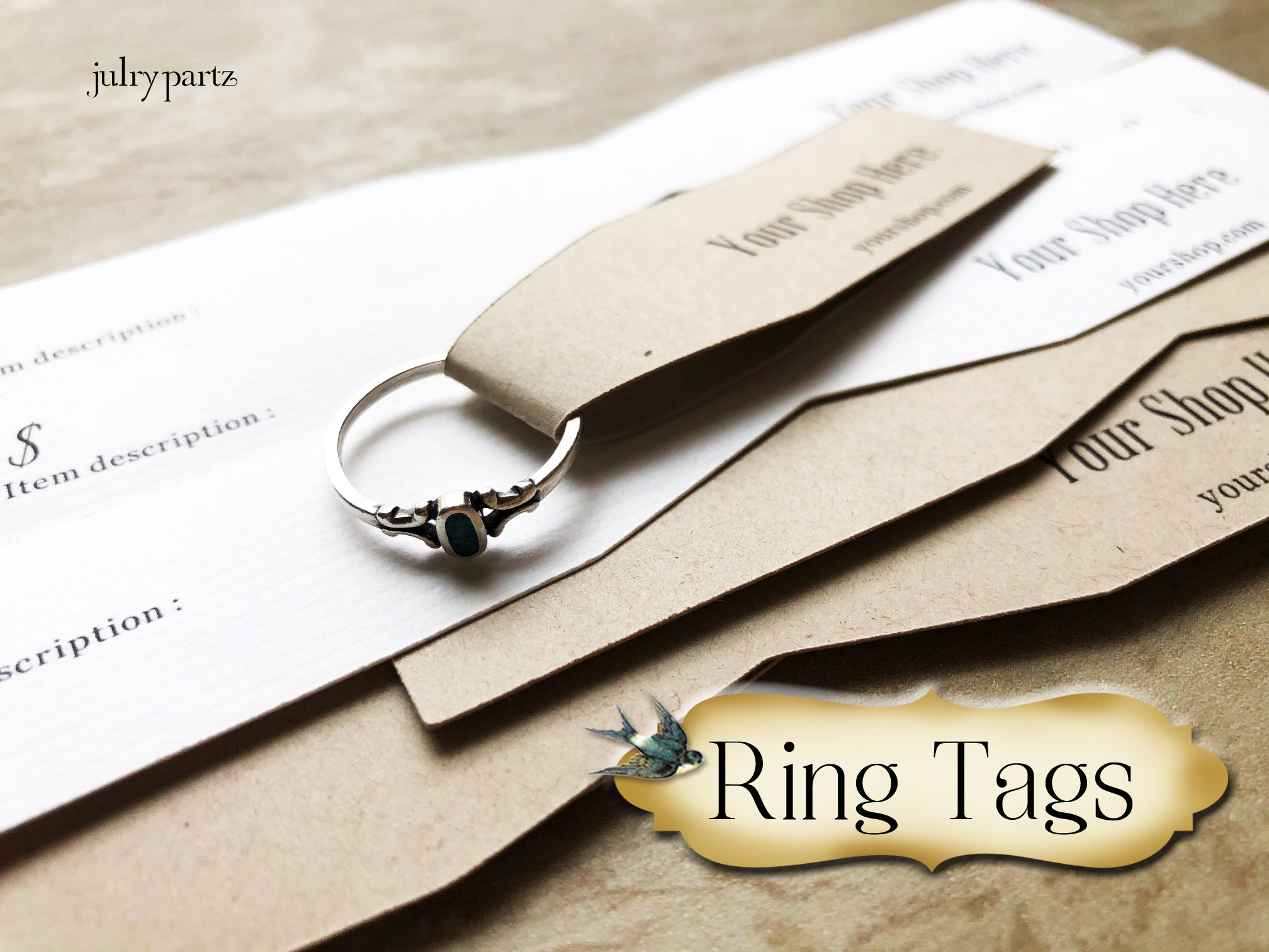 32 1 x 6 RING TAGS Key Chain Hang Tags Ring Cards | Etsy