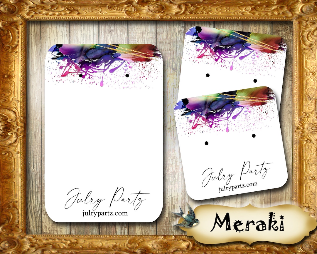 MERAKI • Custom Jewelry Cards• Labels• Earring Display• Clothing Tags ...