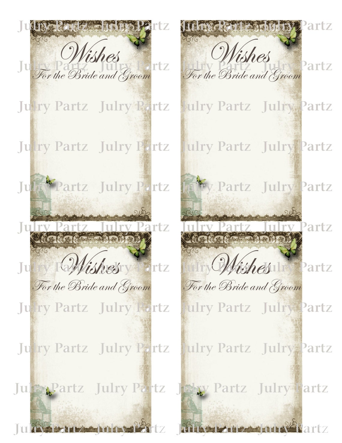 SET of Wedding Wish Sign and Tags Wish Tree Cards Printable | Etsy