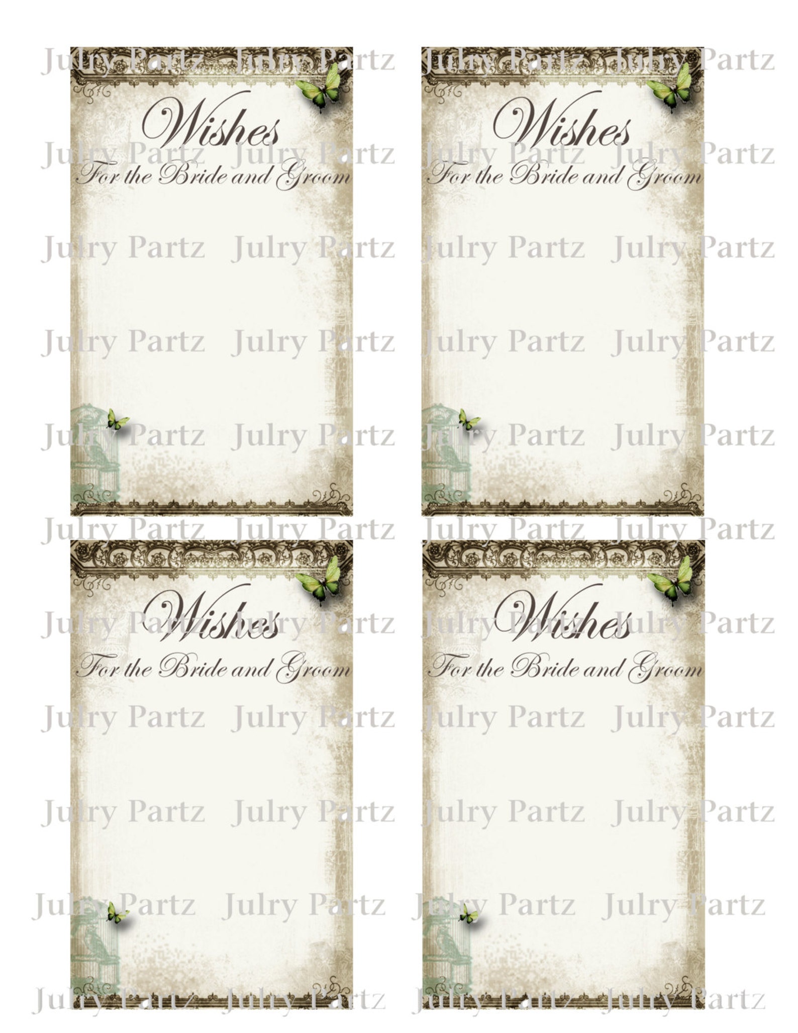 SET of Wedding Wish Sign and Tags Wish Tree Cards Printable | Etsy