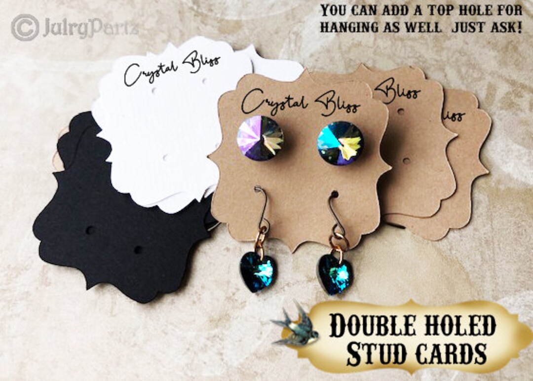 60•2 X 2 STUD• EARRING Cards• Jewelry Cards• Earring Display• Post ...