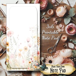 DIY • WILDFLOWER #2 • Custom DAILY Planner Set • Floral Notepad Set ...