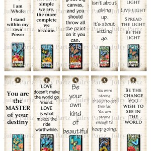 Affirmation BOOKMARKS, Yoga Bookmark, Rectangle Image ,printable ...