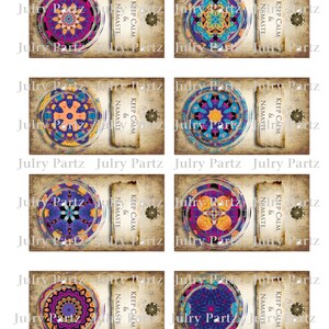 Keep Calm NAMASTE Tags, Thank You Tags, Hang Tags, Flower Tags, Favor ...