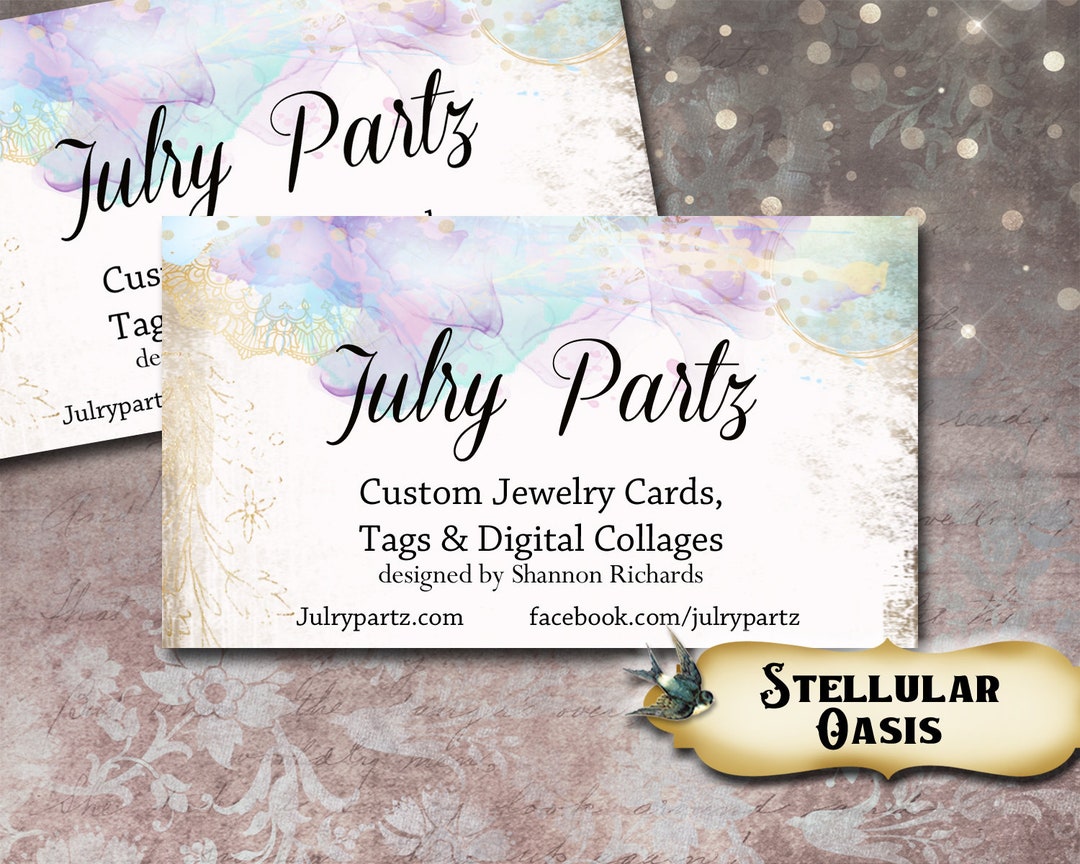 STELLULAR OASIS Business Cards•designer Card Collection•custom Business ...