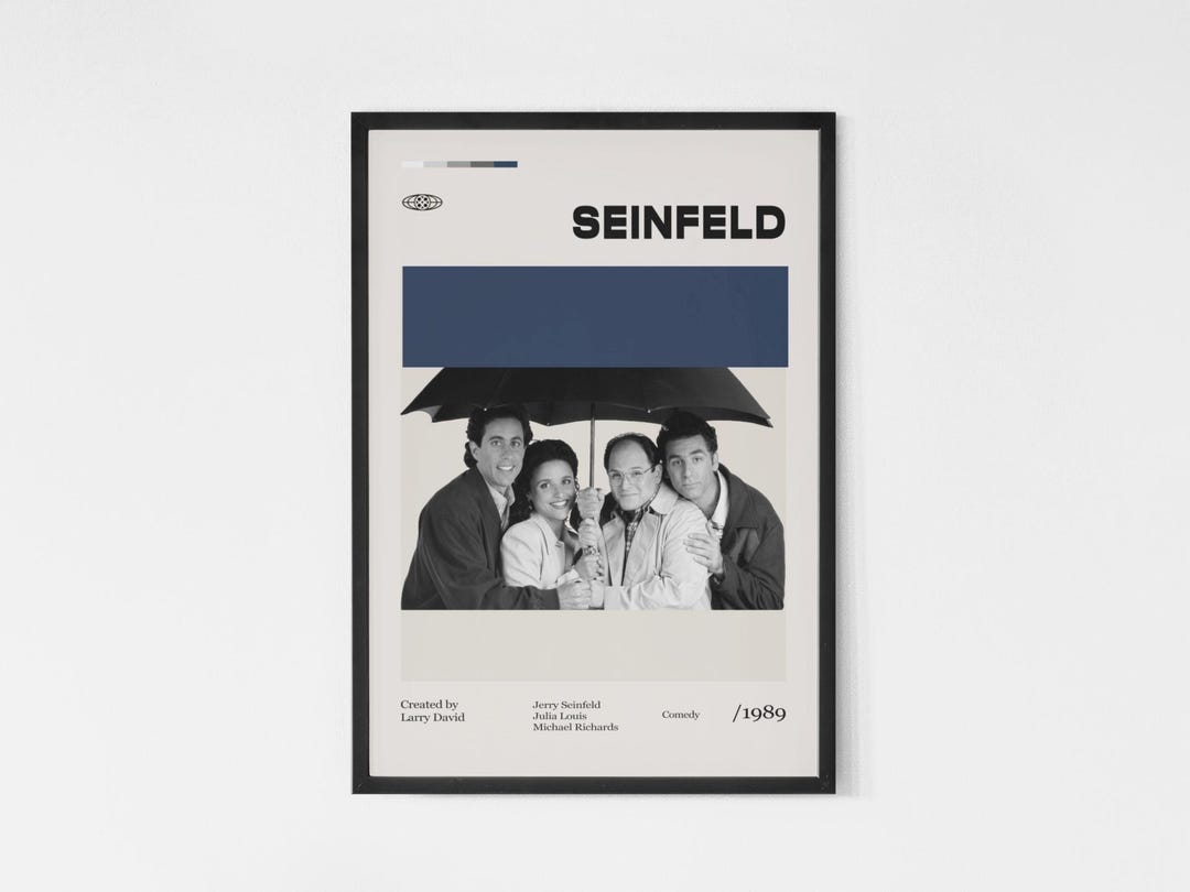 Seinfeld Poster, Jerry Seinfeld, Seinfeld Print, Vintage Tv Show Poster ...