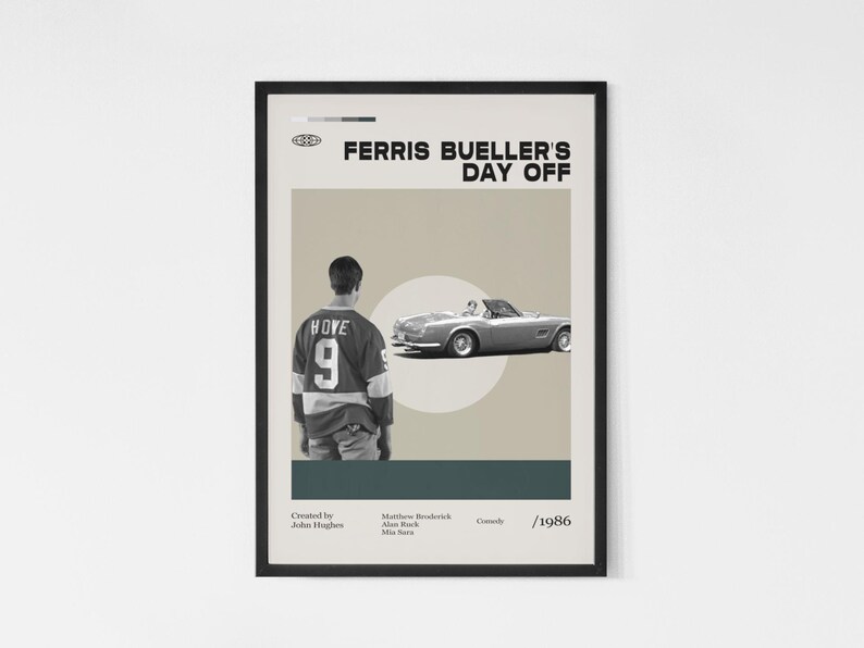 Ferris Bueller's Day off Movie Poster, Vintage Tv Show Poster, Matthew ...