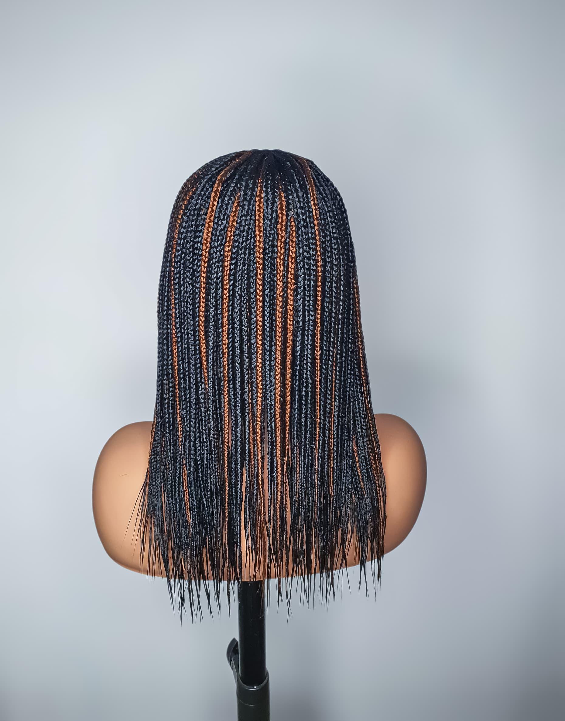Braid With Bangs, Braided Wigs, Box Braid Wig, African Braid Wig ...