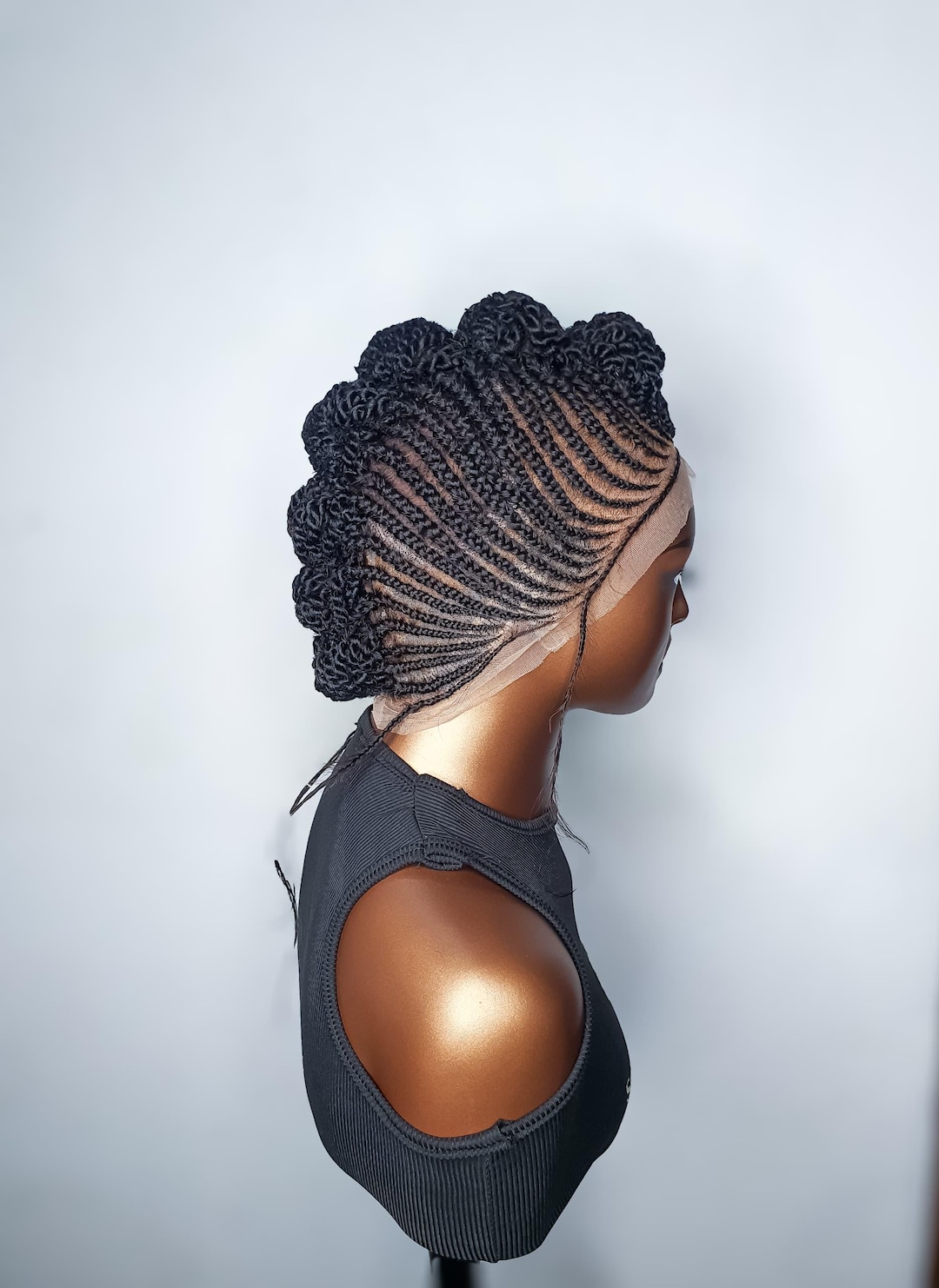 Cornrow Braid Wig, African Braided Wig, Mohawk Style - Etsy