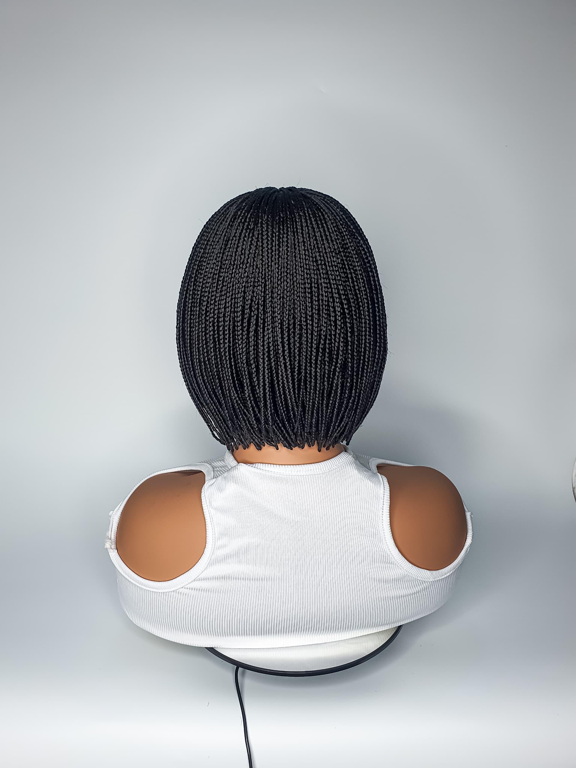 Braid Wig With Bangs, Bob Braided Wig, Glueless Protective Style - Etsy