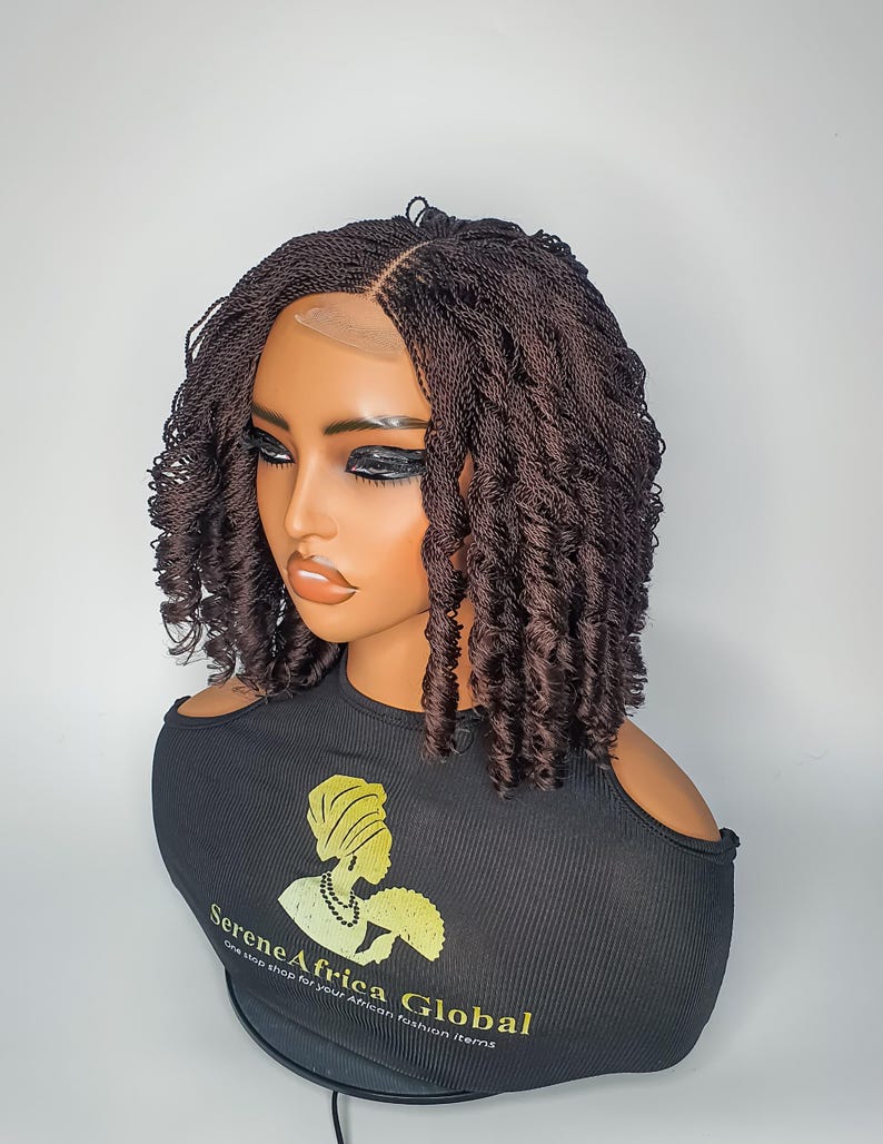Short Twist Braid Wig, 12 Inch Braided Wig, Glueless Protective Style ...