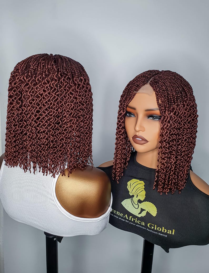 Watermelon Box Braid Wig, African Braided Wig for Black Women - Etsy