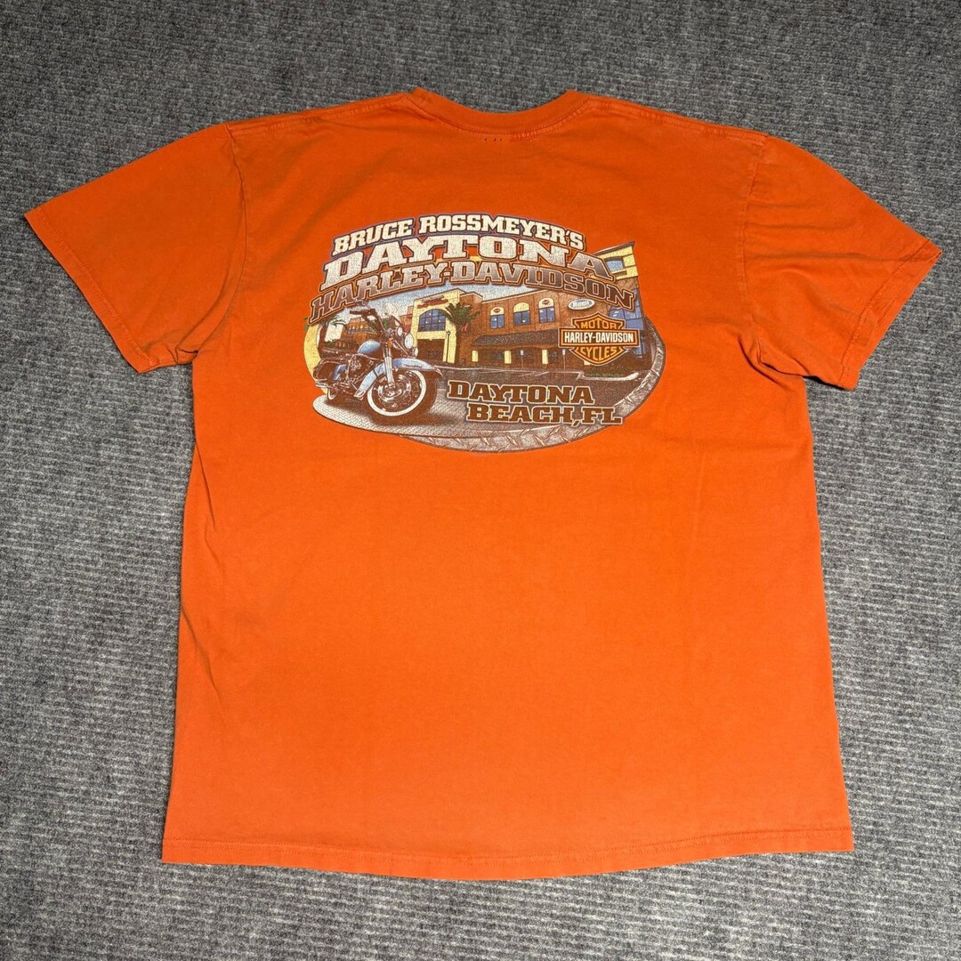 Bruce Rossmeyers Daytona Harley Davidson Orange T Shirt Mens XL - Etsy