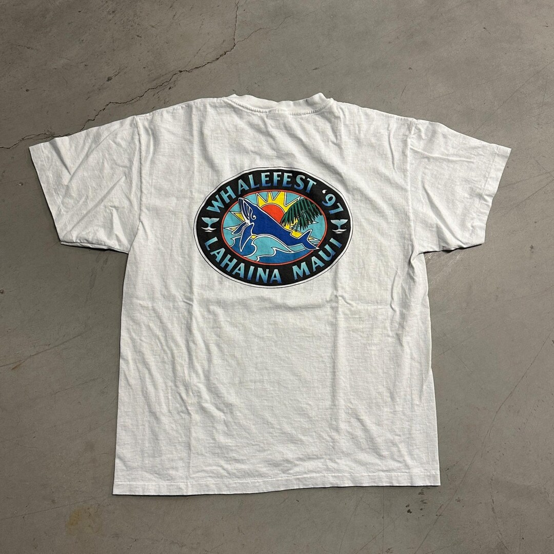 Vintage 1997 Whale Fest Lahaina Maui Hawaii Graphic T Shirt Adult Large ...