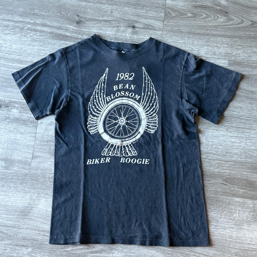 1982 Bean Blossom Biker Boogie ABATE of Indiana T Shirt Mens Size S ...