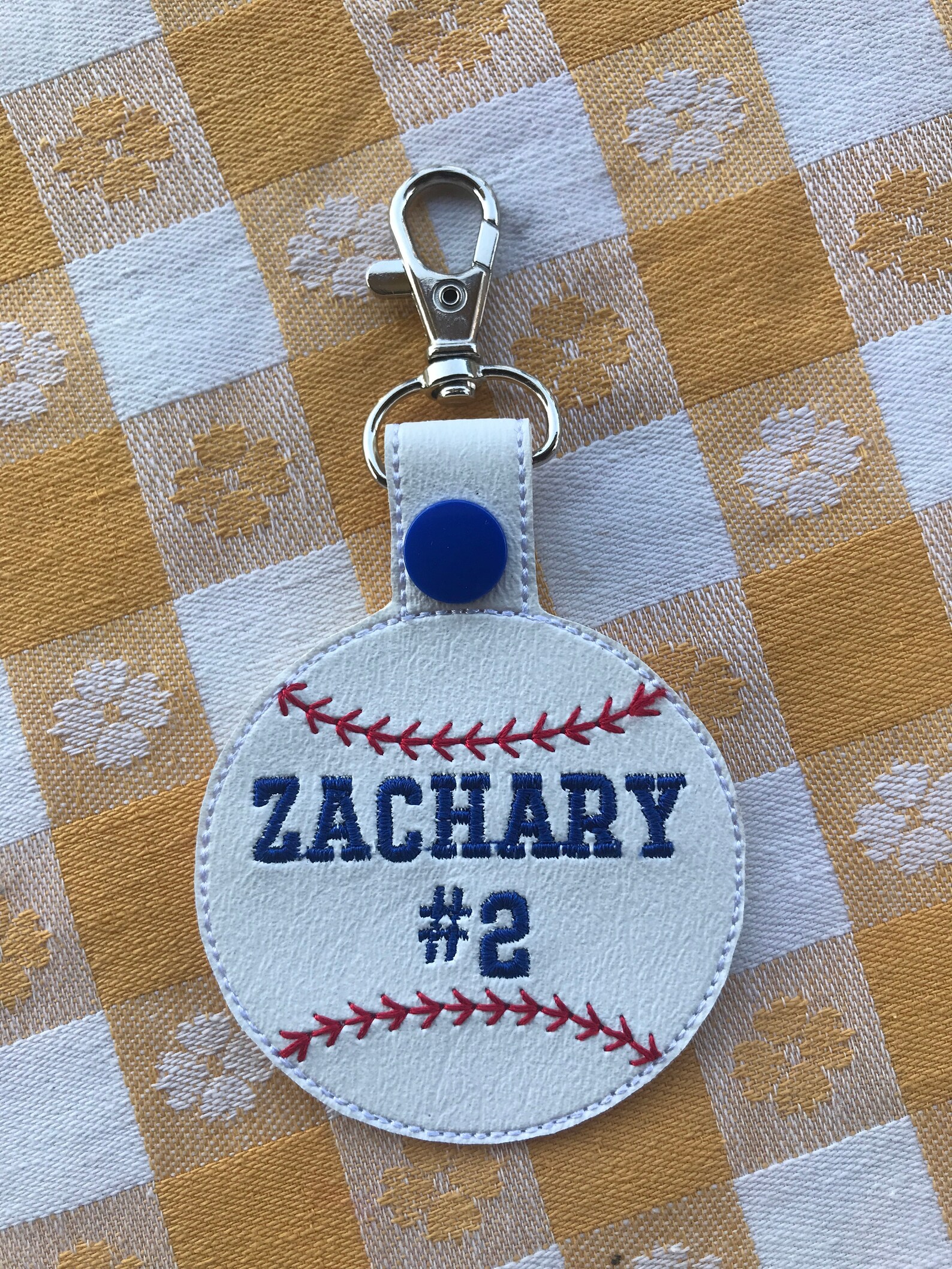 Personalized, Custom Baseball Bag Name Tag And/or Keychain, Key Fob ...