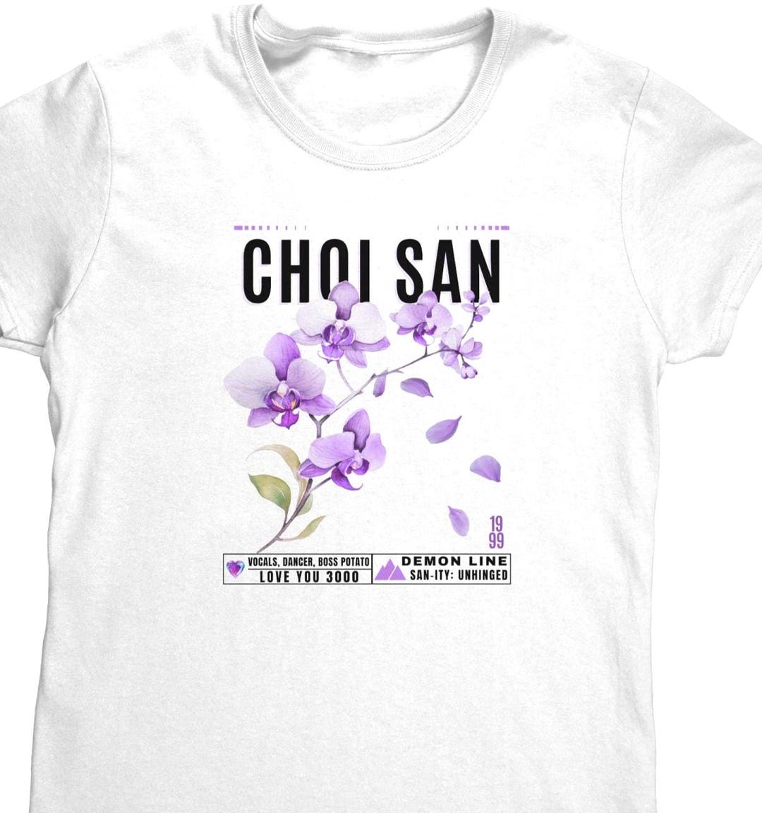Ateez "choi San" Floral Series Women's Shirt, in Your Fantasy Tour ...