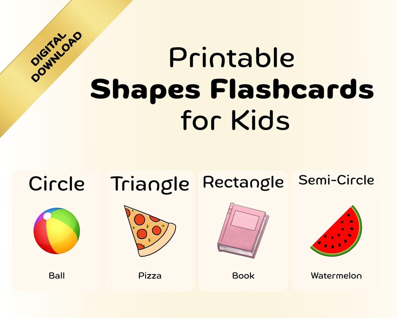 Printable Shape Flashcards for Kids | 9 Basic Shapes Cards for Toddlers ...