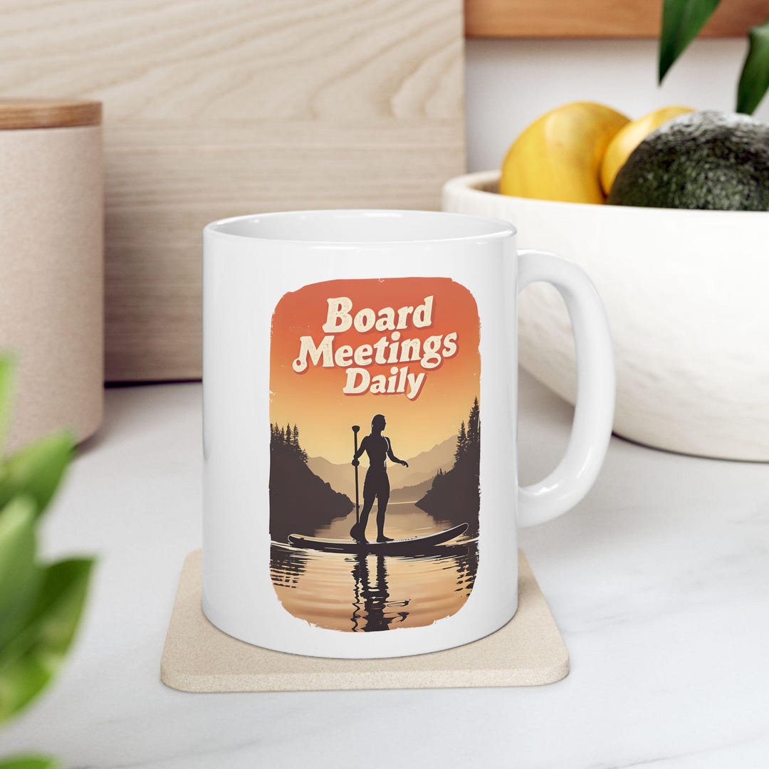 Paddle Board Ceramic Mug, Beach House Decor, Summer Drinkware - Etsy