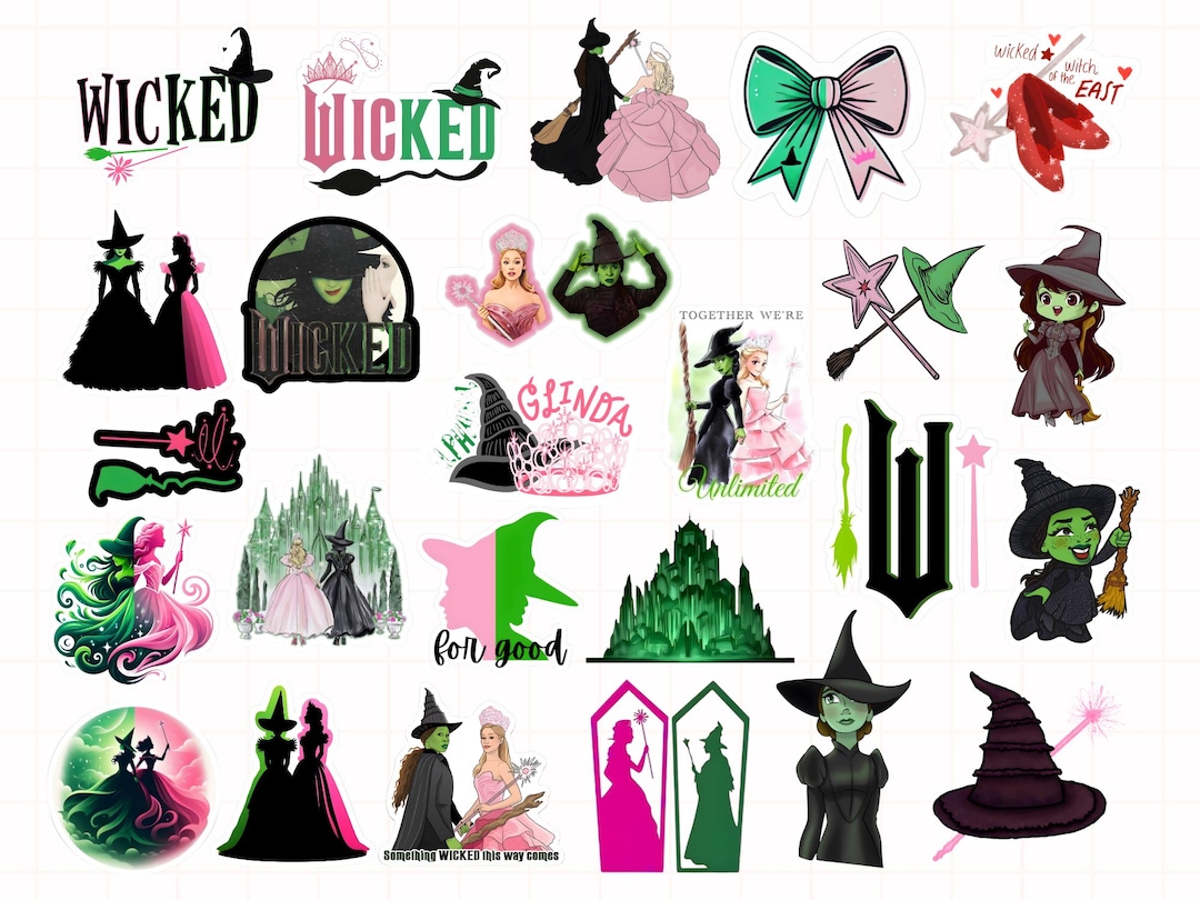 Wicked Png Bundle, Wicked Change for Good Glitter Png, Wicked Pink and ...