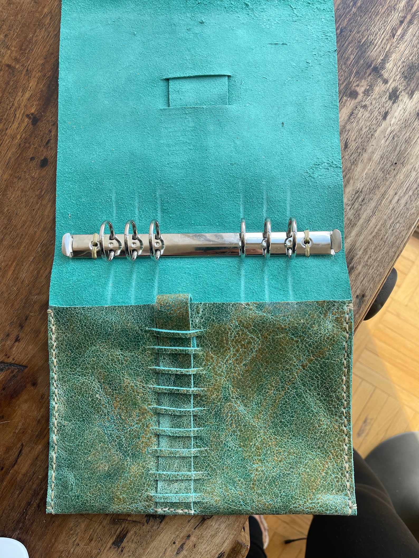 6 Ring Binder / Jade 6 Ring Planner / 6 Ring Leather Organizer - Etsy