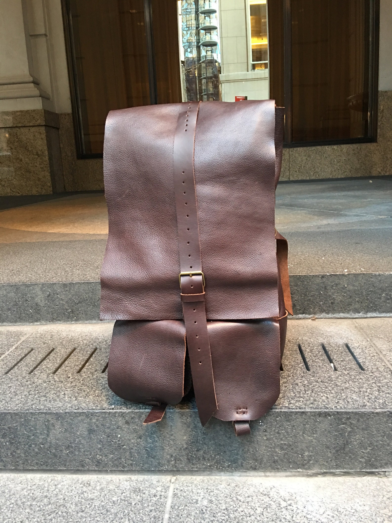 Roll Top Backpack / Large Leather Rucksack / Rolltop Laptop | Etsy