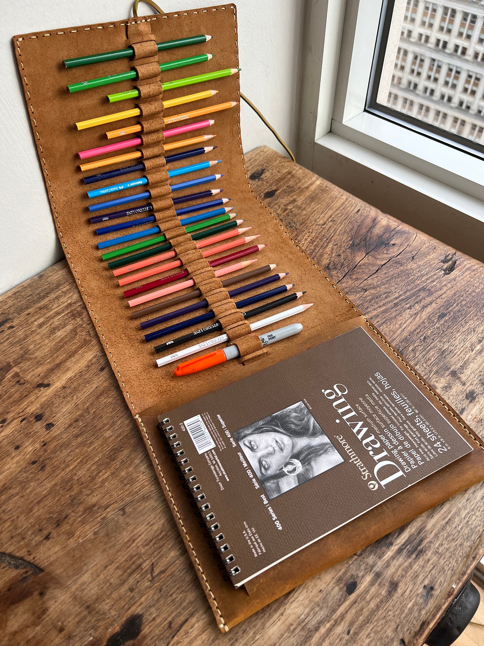 Custom Sketchbook Cover Leather Sketch Journal Custom - Etsy