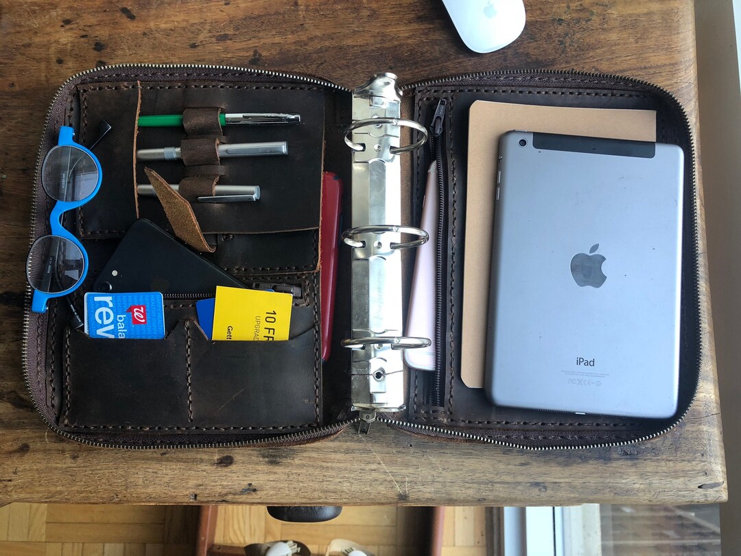 Binder Zipper / A5 / 2 Zipper Pocket Binder / Gusetted 3 Ring Notebook ...