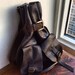 Soft Leather Backpack Purse / Backpack Handbag Combo / Black ...