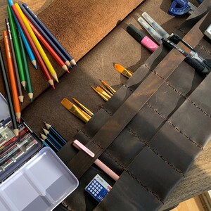 Travel Art Case / Carrying Case for Art Supplies / Brush Travel Roll ...