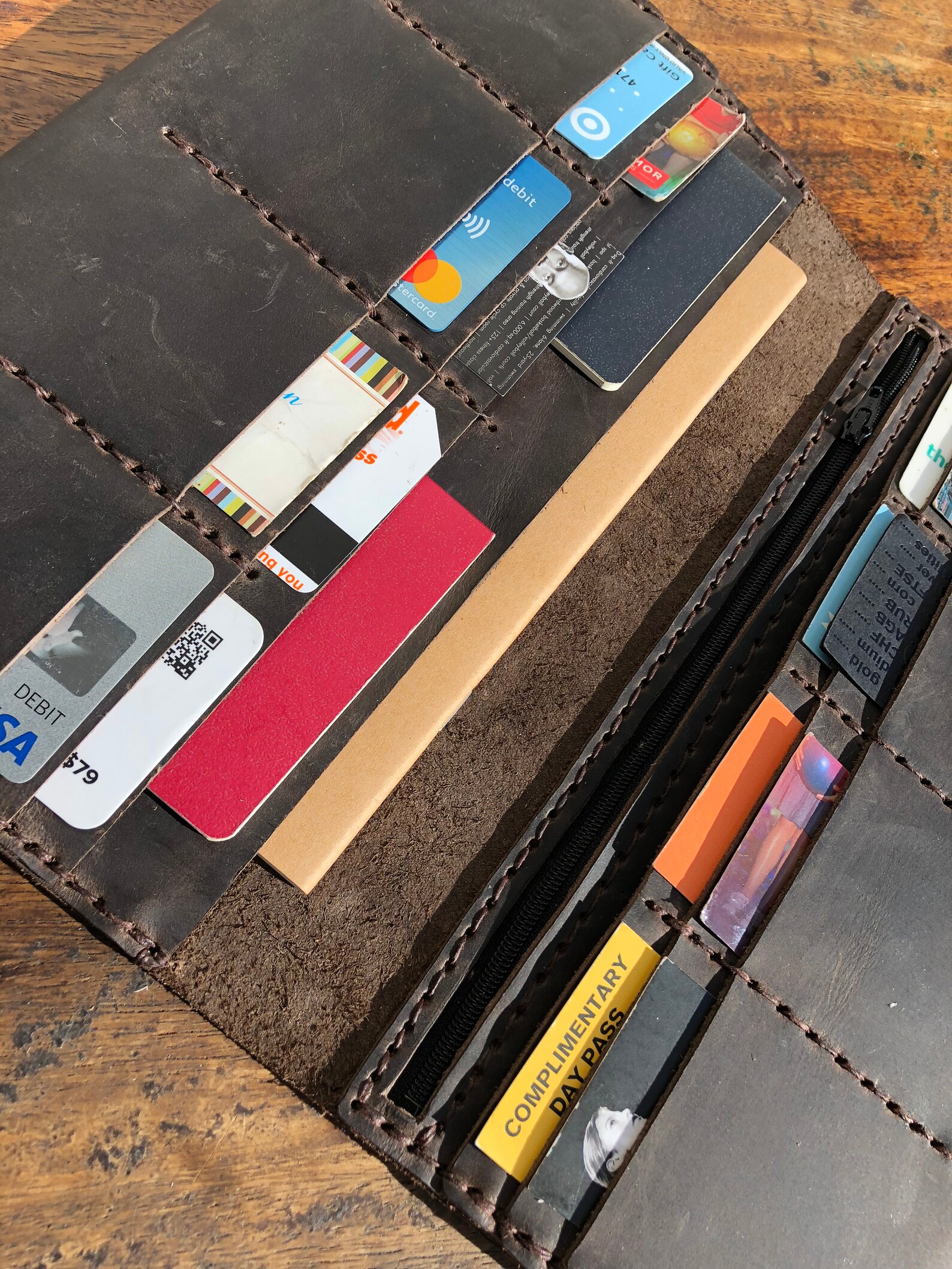 Wallet / Large / Travel / Leather / Handmade brown leather | Etsy