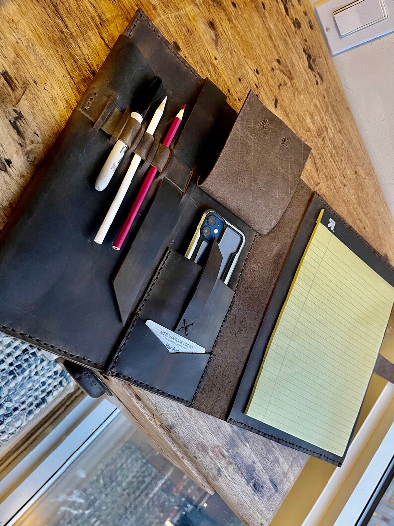 Handmade Leather Legal Pad Portfolio, Document Holder - New York Made ...