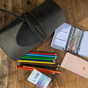 Travel Art Case / Carrying Case for Art Supplies / Brush Travel Roll ...